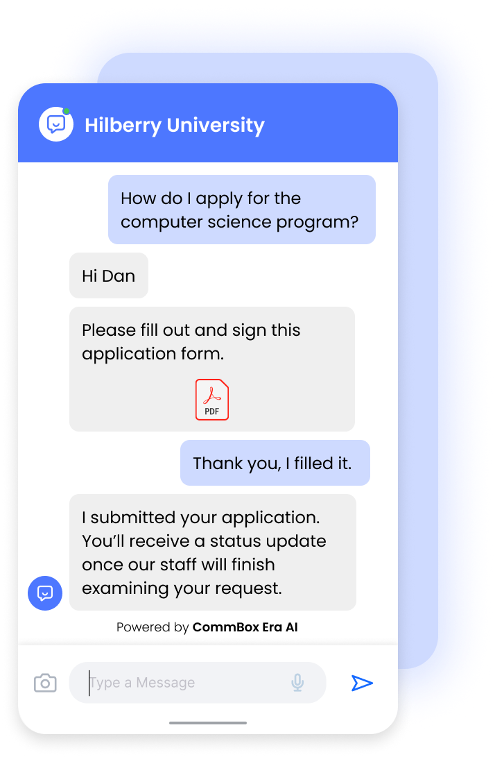 CommBox for Education - AI Customer Engagement Solution