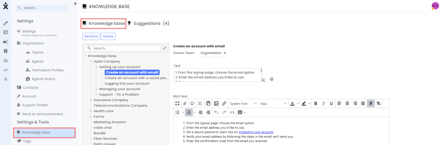 Commbox Knowledge Base