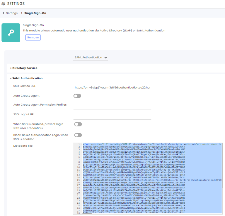 Single sign-on (SSO) - CommBox
