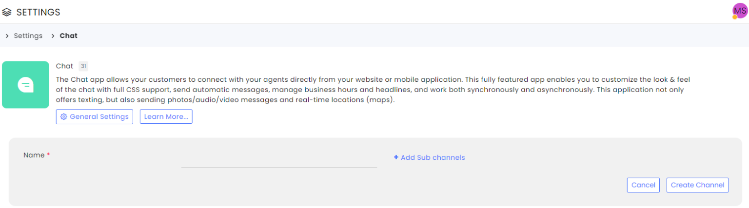 Creating a Chat Channel - CommBox