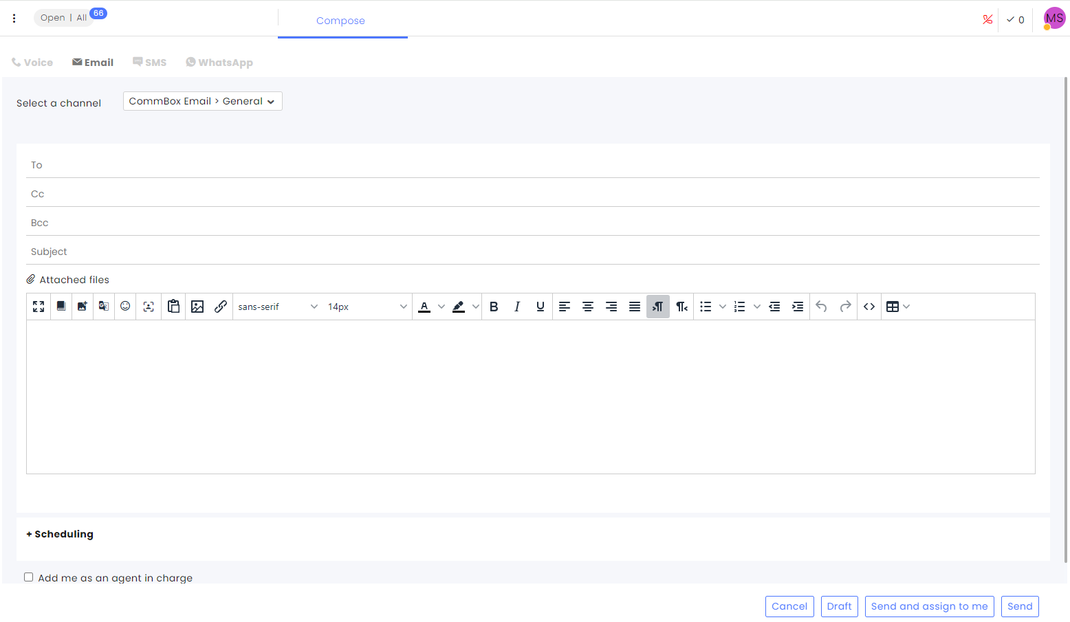 Compose a New Message - CommBox